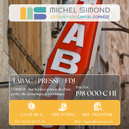 Vente Tabac Presse Loto – Commune Touristique - Corrèze (19) - Michel ...